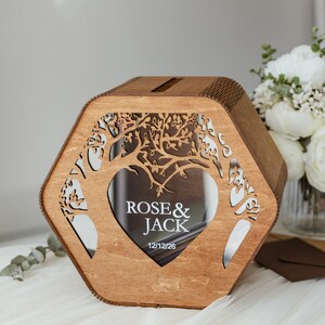 Personalized Wedding Card Box, Card Box With Slot Family Tree for ...