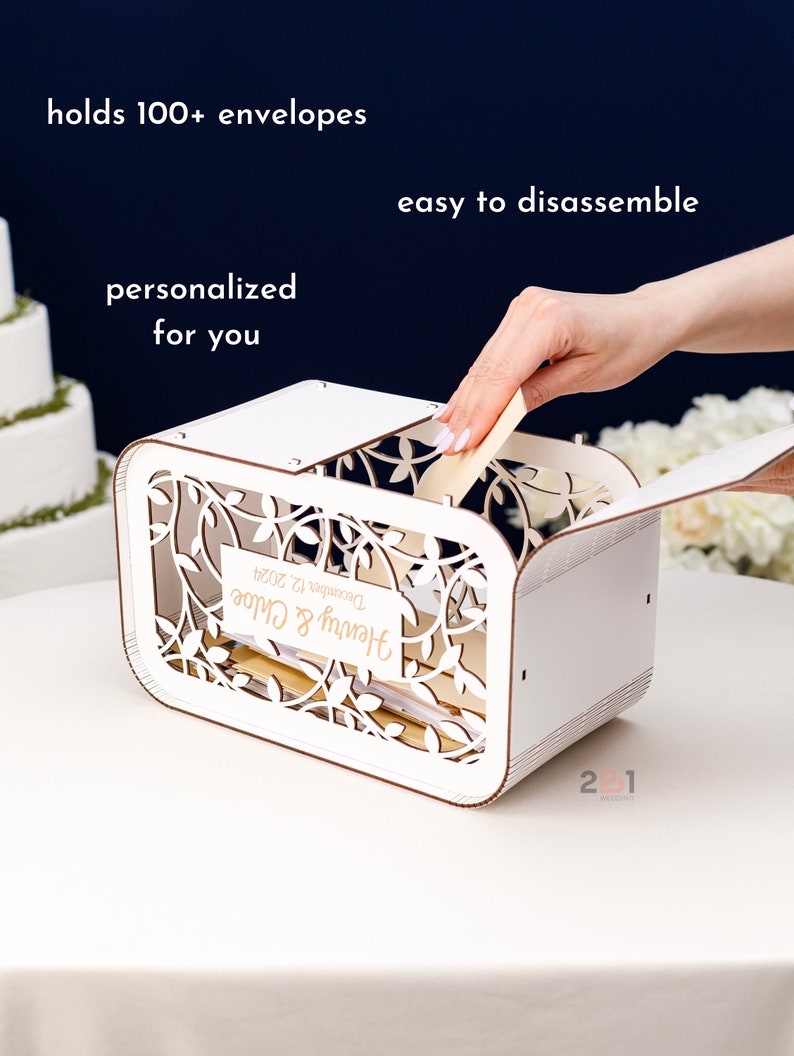 Personalized Card Box for Wedding Wedding Card Box With Slot - Etsy