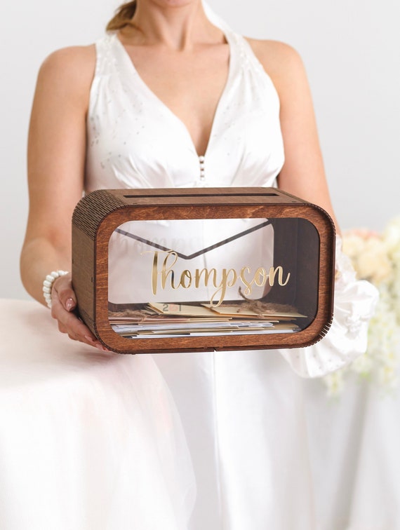 Wedding Card Box Wooden Envelope Box Card Box for Wedding - Etsy