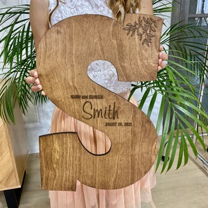 Monogram Wedding Guest Book Letter Sign, Wedding Guest Book ...