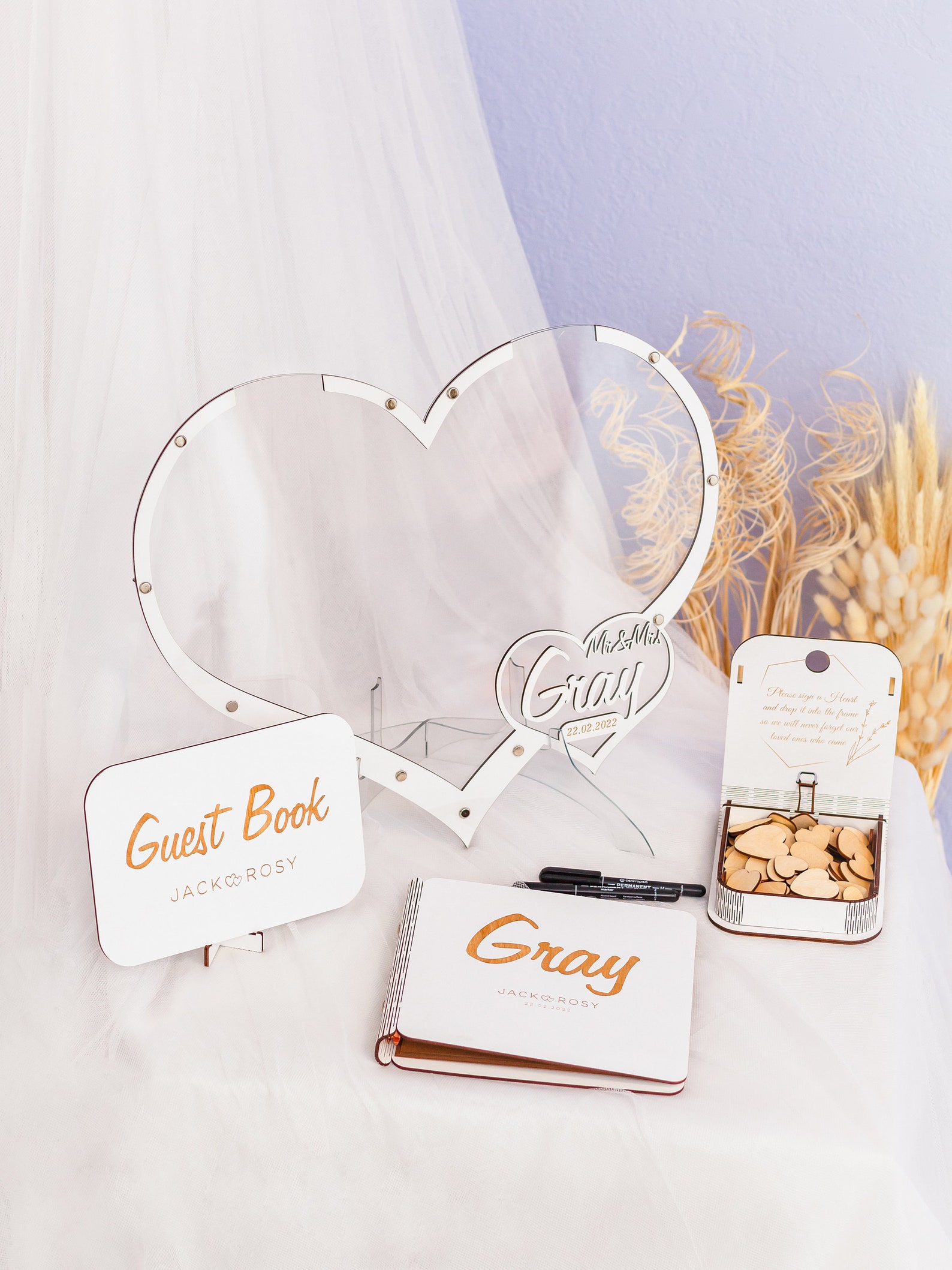 Wedding Guest Book Alternative Guest Book for Wedding Rustic - Etsy