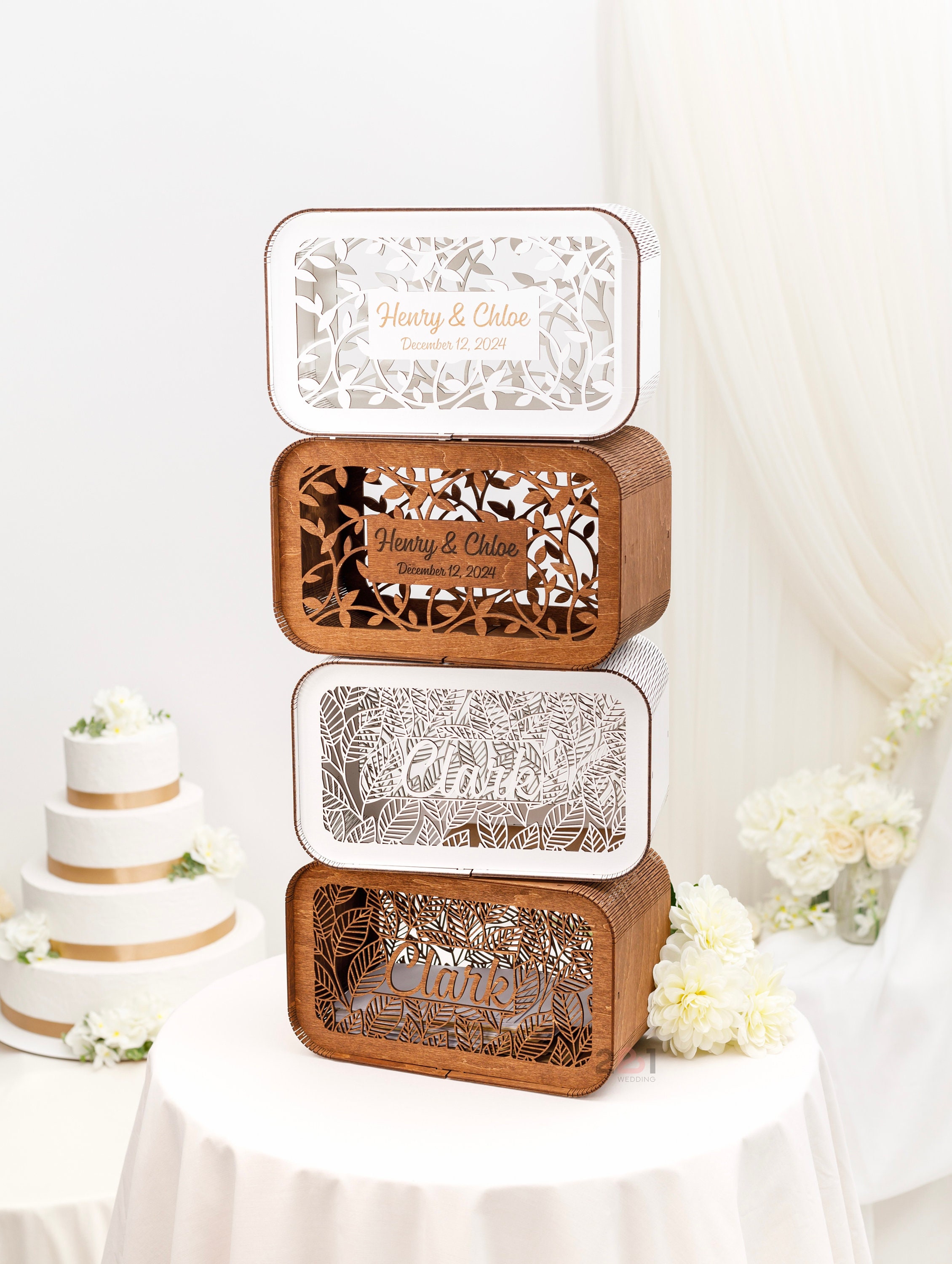 Personalized Card Box for Wedding, Wedding Card Box With Slot, Wedding ...