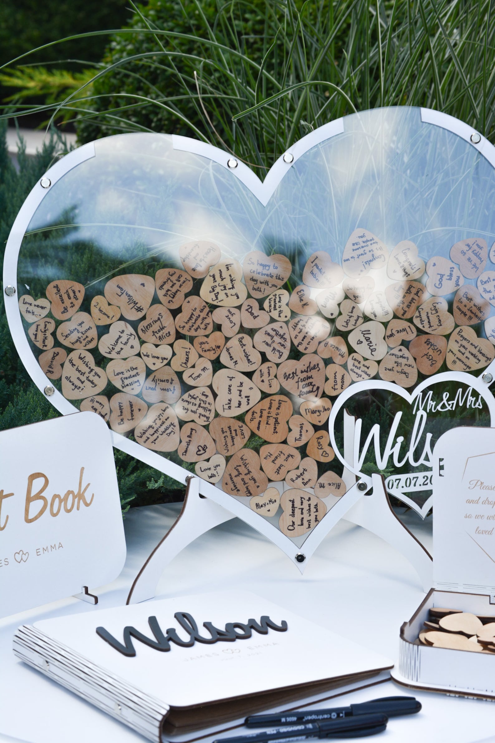Alternative Guest Book Drop Box white Wedding Guest Book - Etsy