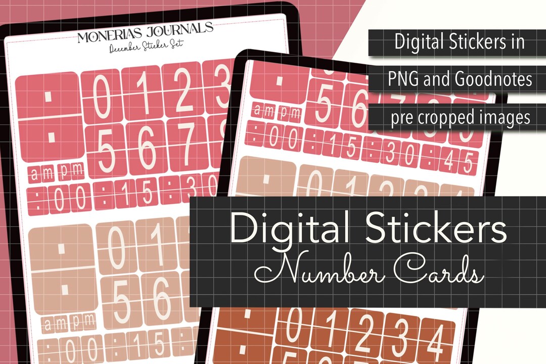 DIGITAL NUMBER CARDS to Add Events, Dates and Hours in Your Digital ...