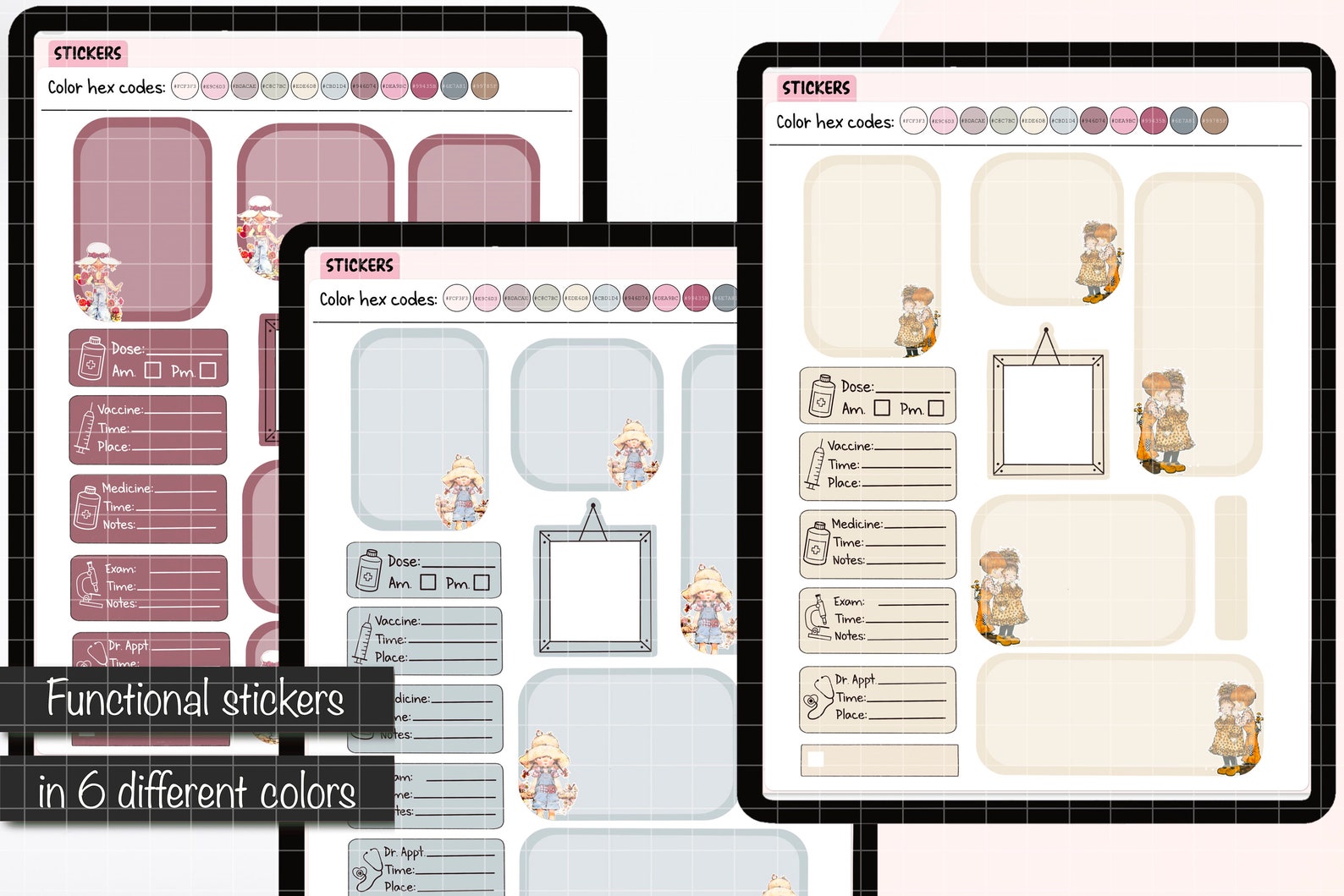 400+ Decorative and Functional Digital Stickers in English and Spanish ...