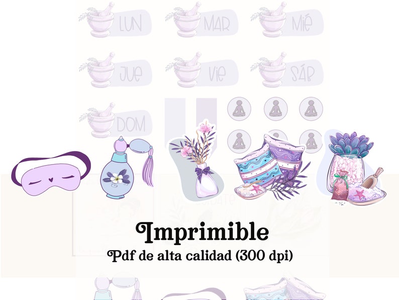 DIGITAL and PRINTABLE Spanish STICKERS, Monthly Bullet Journal Stickers ...