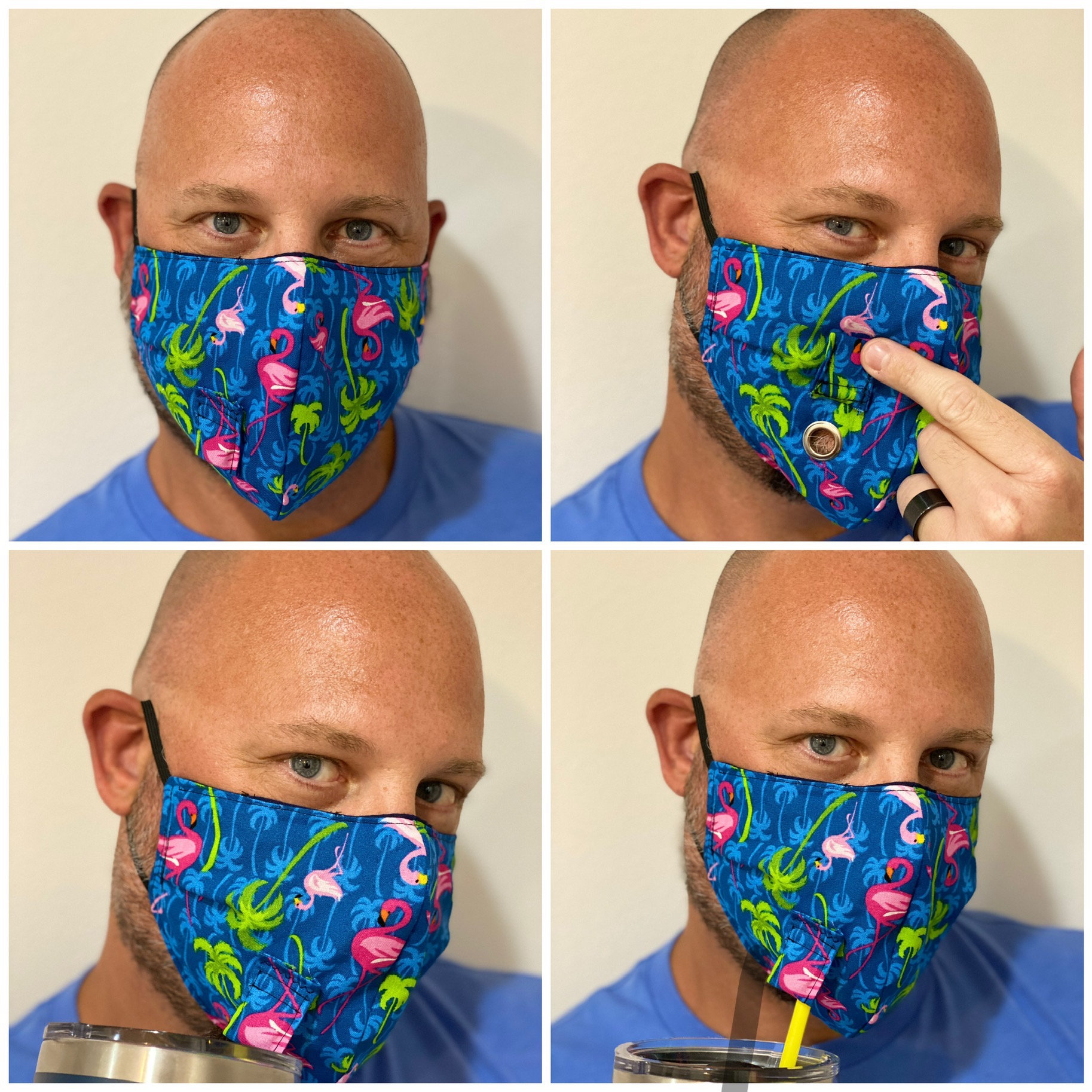 Cotton Mask With Drinking Straw Hole or Without - Etsy