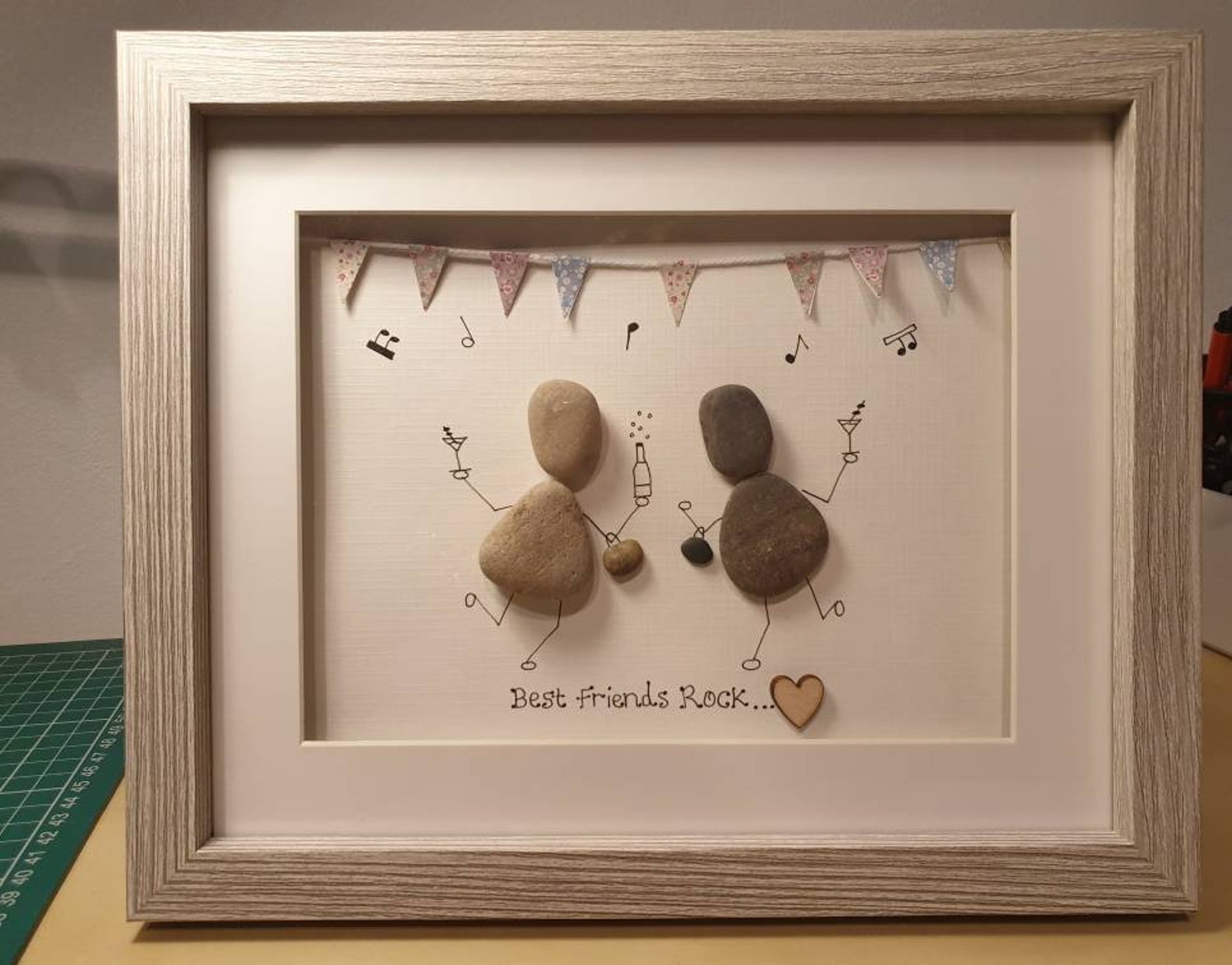 Handcrafted Friends Pebble Art Frame. Birthday, Friends Celebrations ...