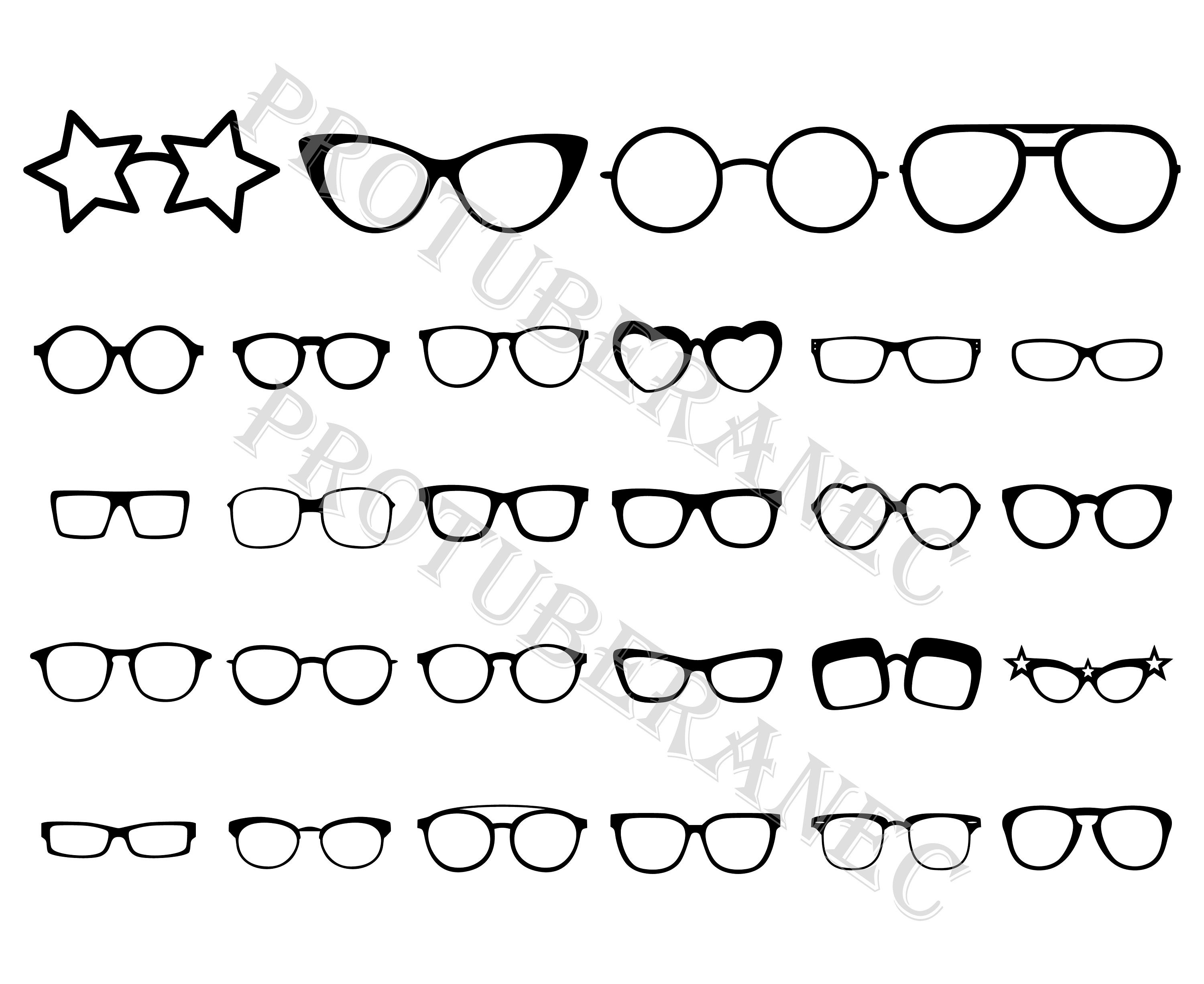 Glasses Svg Glasses Svg Files Eyeglass Svg Glasses Cut File Etsy