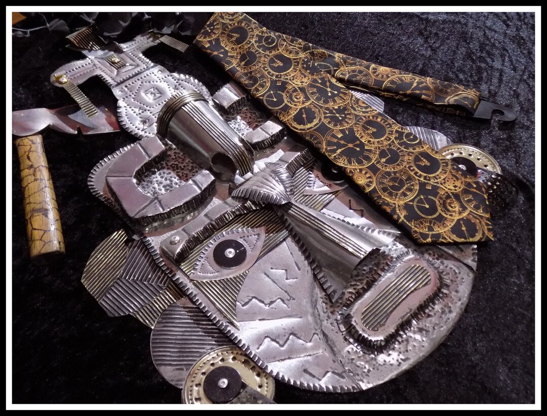 Steampunk Necktie. Handmade. the Watchmaker. Christmas Tie. Birthday ...