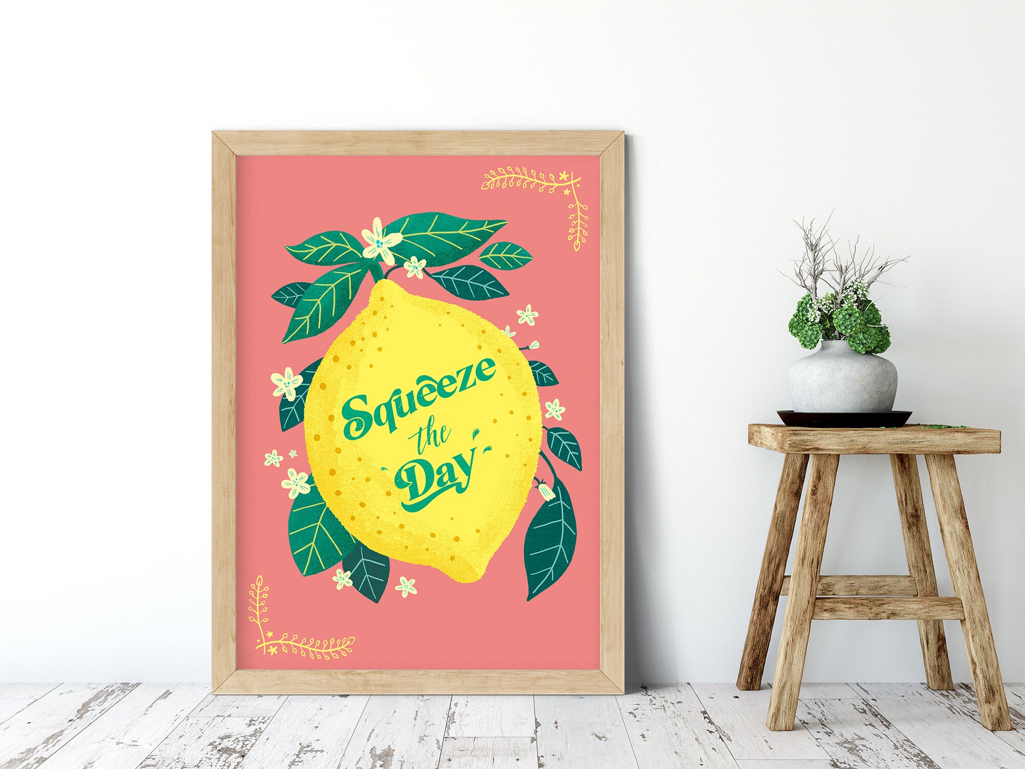 Squeeze the Day Printable, Lemon Print, Squeeze the Day, Lemon Wall Art ...