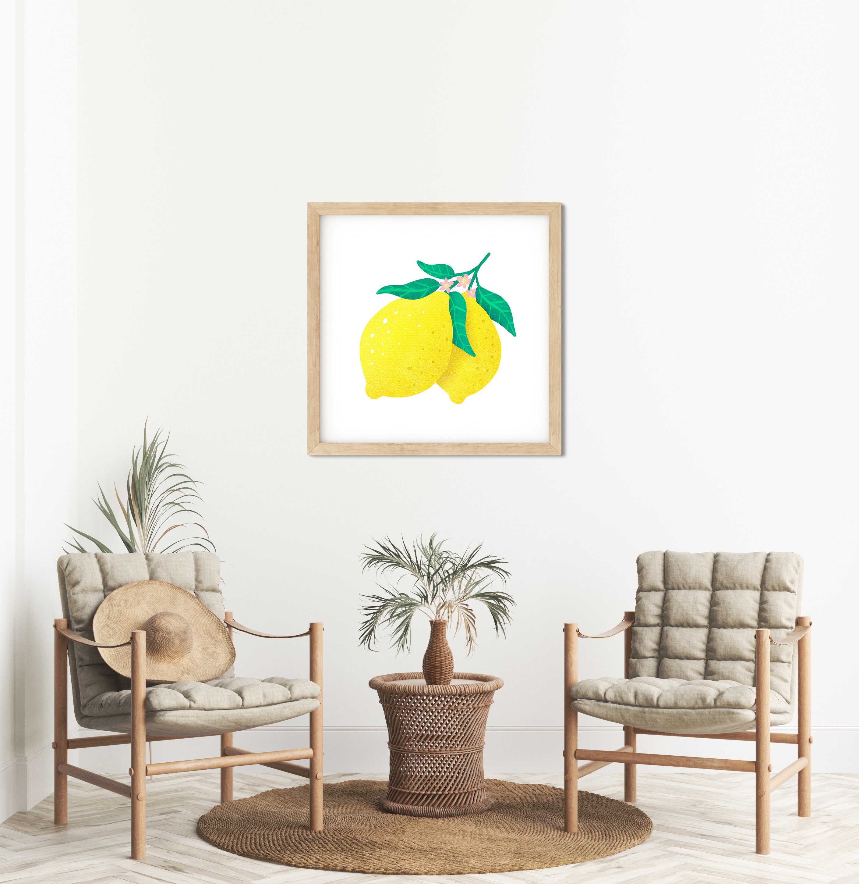 Lemon Art, Lemon Print, Abstract Lemon Print, Kitchen Print, Kitchen ...