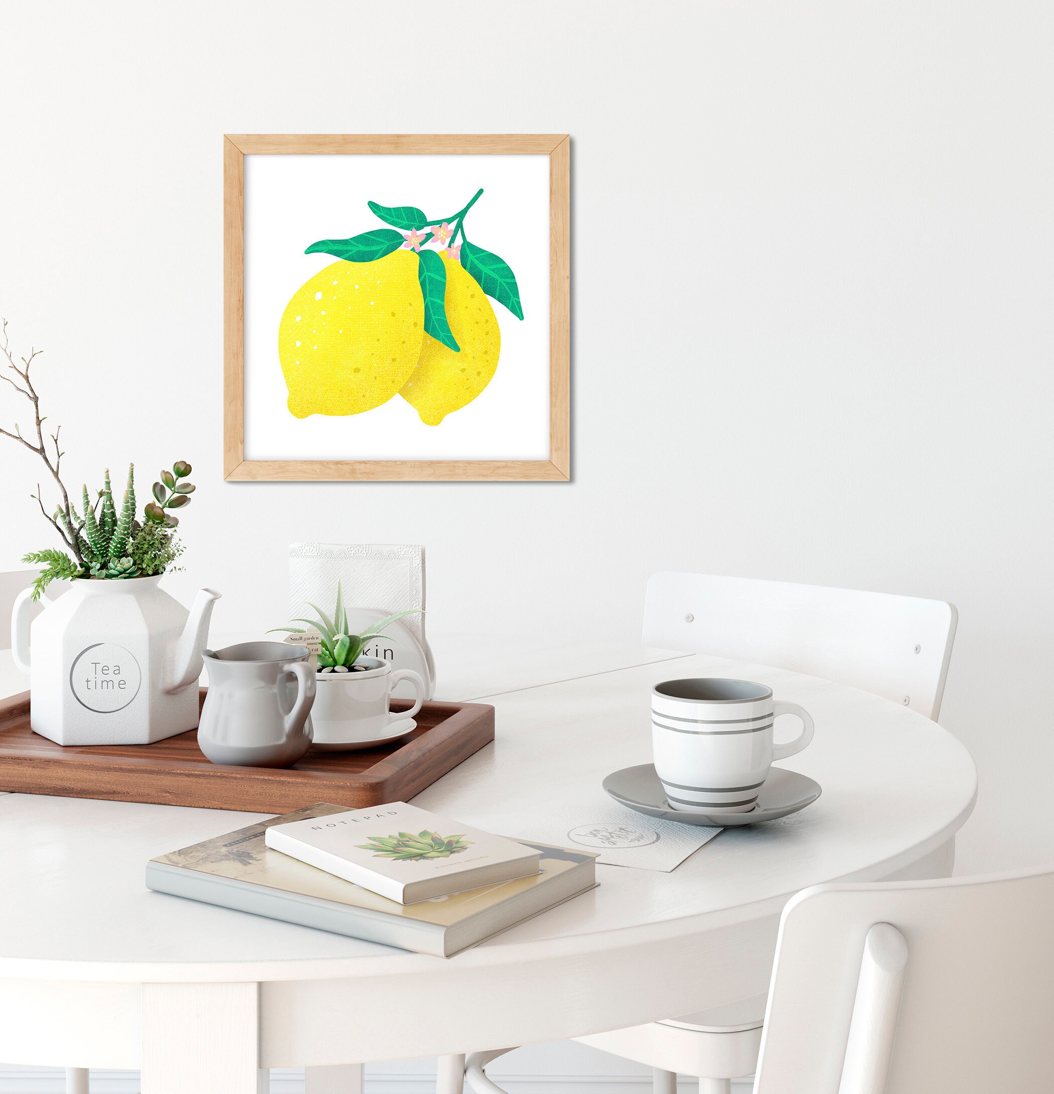 Lemon Art, Lemon Print, Abstract Lemon Print, Kitchen Print, Kitchen ...