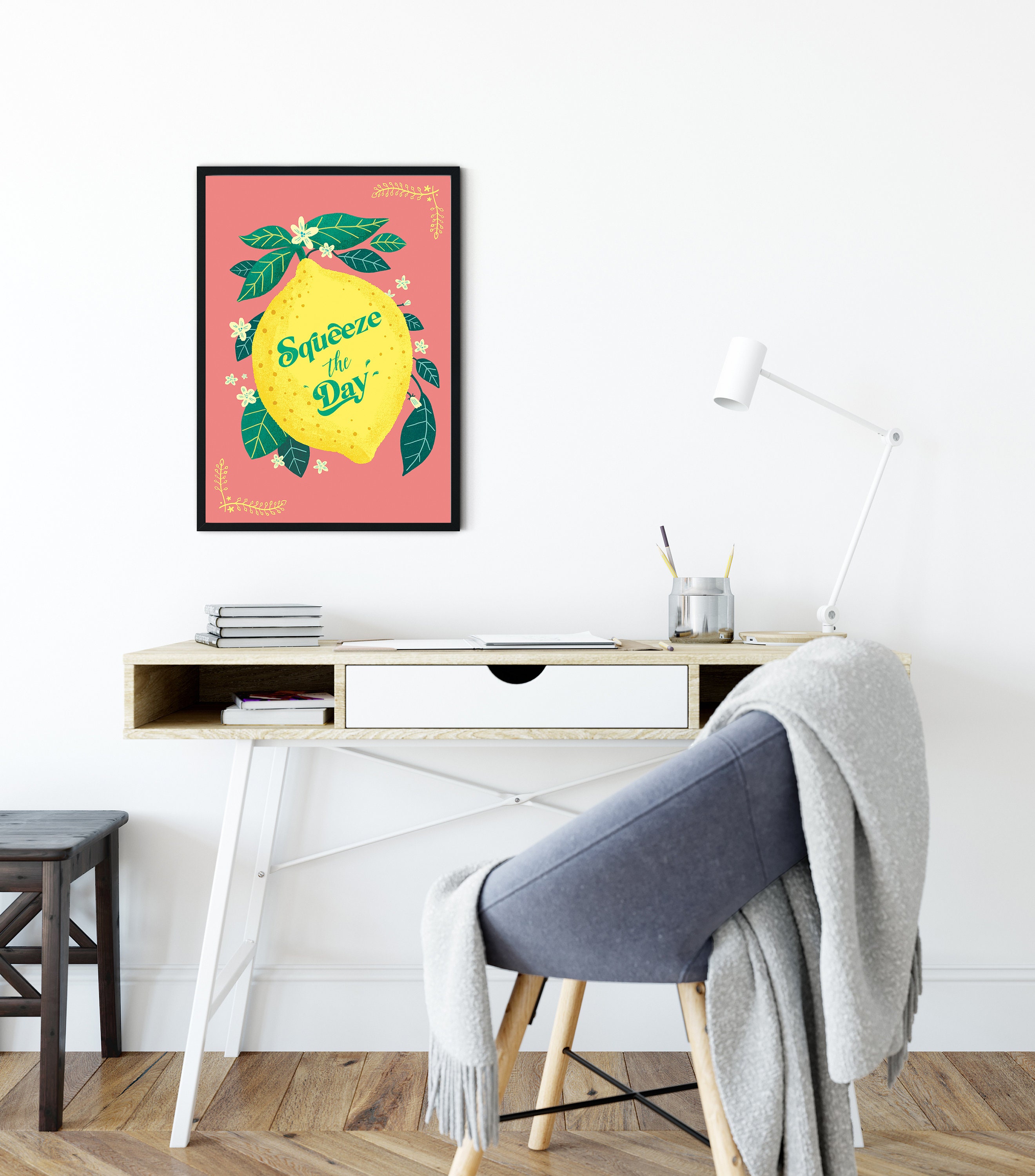 Squeeze the Day Printable, Lemon Print, Squeeze the Day, Lemon Wall Art ...