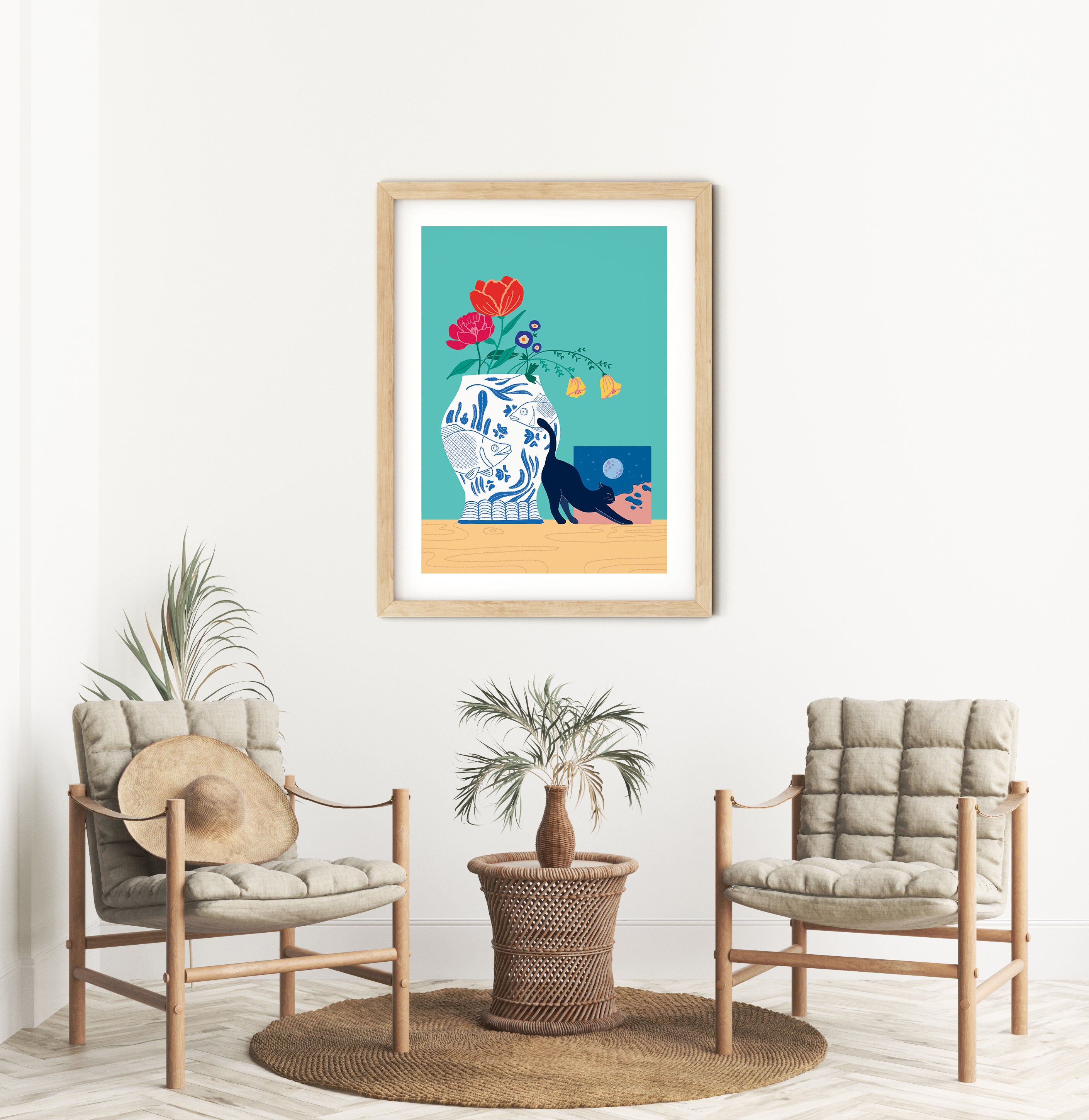 Cute Cat Nursery Art Print Cat Nursery Art Cat Poster Black - Etsy