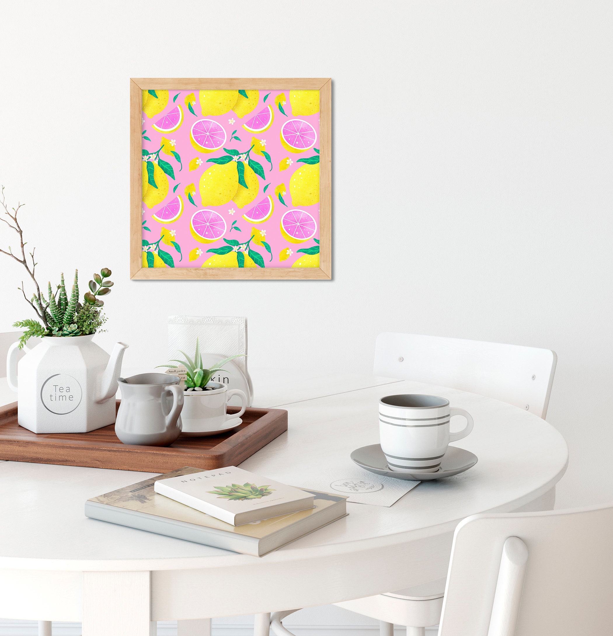 Lemon Art, Lemon Print, Abstract Lemon Print, Kitchen Print, Kitchen ...