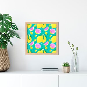 Lemon Art, Lemon Print, Abstract Lemon Print, Kitchen Print, Kitchen ...