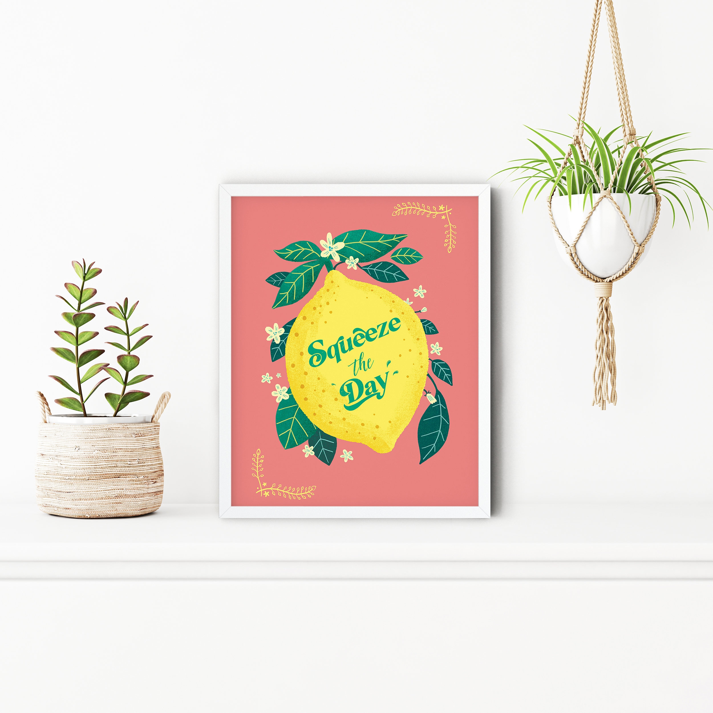 Squeeze the Day Printable, Lemon Print, Squeeze the Day, Lemon Wall Art ...
