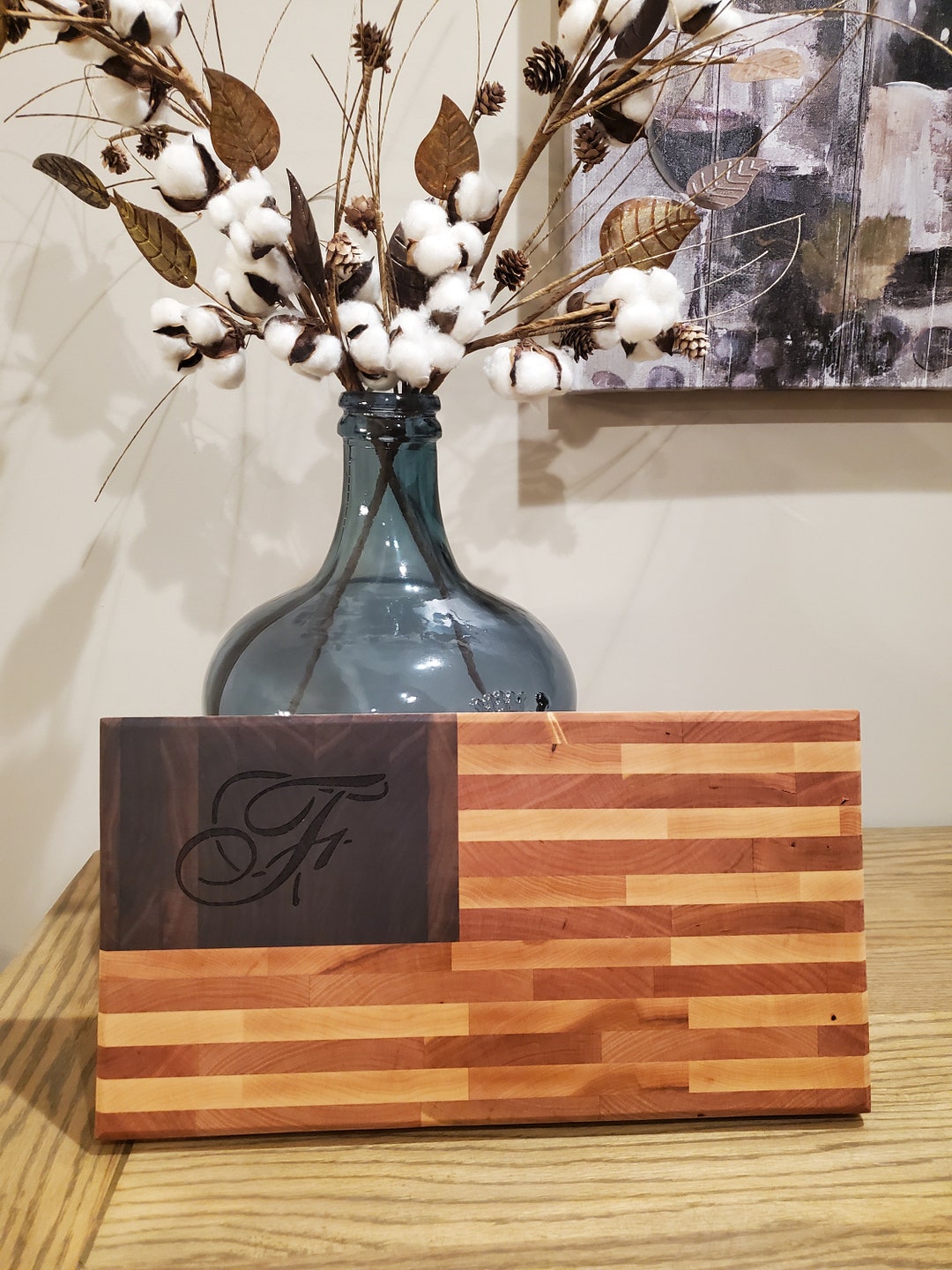 Large End-grain American Flag Butcher Block Made From Maple - Etsy