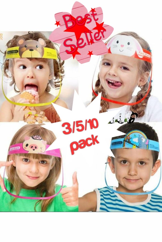 Multi Pack Kids Face Shield Reusable ProtectionFace | Etsy