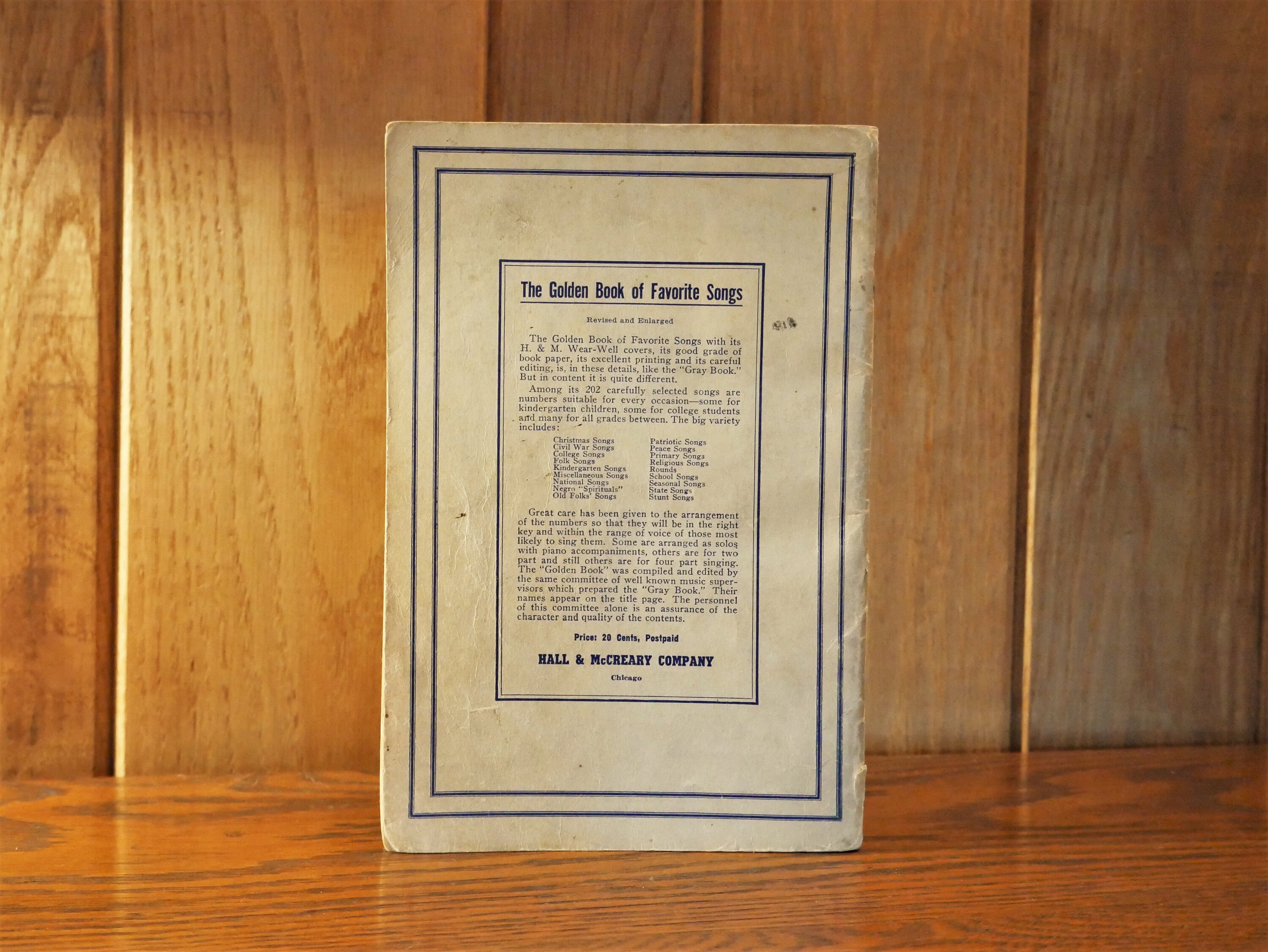 The Gray Book of Favorite Songs Vintage Song Book - Etsy