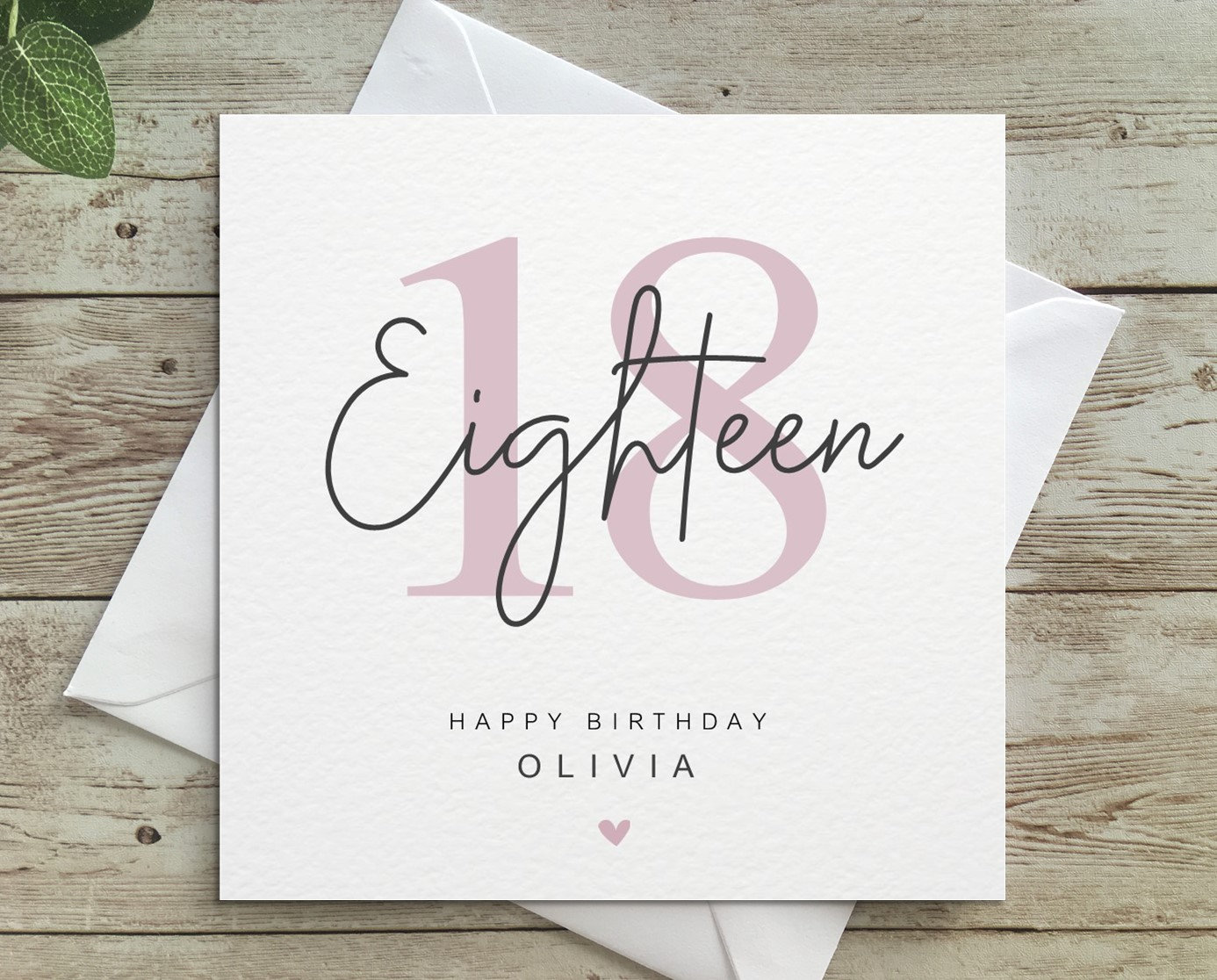 Personalised 18th Birthday Card Eighteen Card for Her Card - Etsy UK