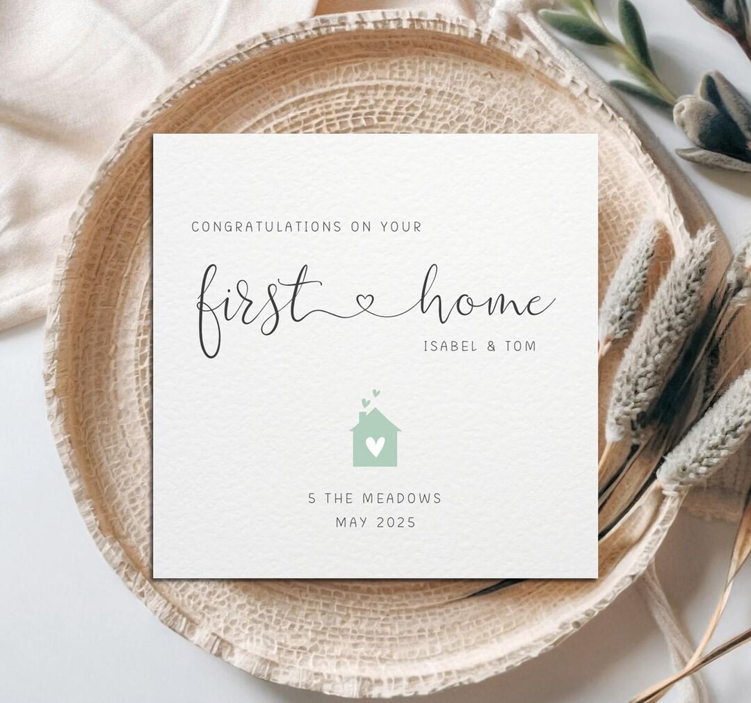Personalised Congratulations on Your First Home, First Home ...