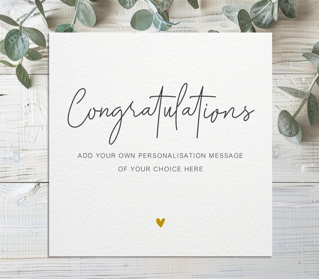Personalised Custom Congratulations Card I Exam I Promotion I ...