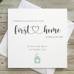 Personalised Congratulations on Your First Home Card, First Home ...