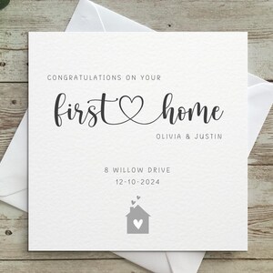 Personalised Congratulations on Your First Home Card, First Home ...