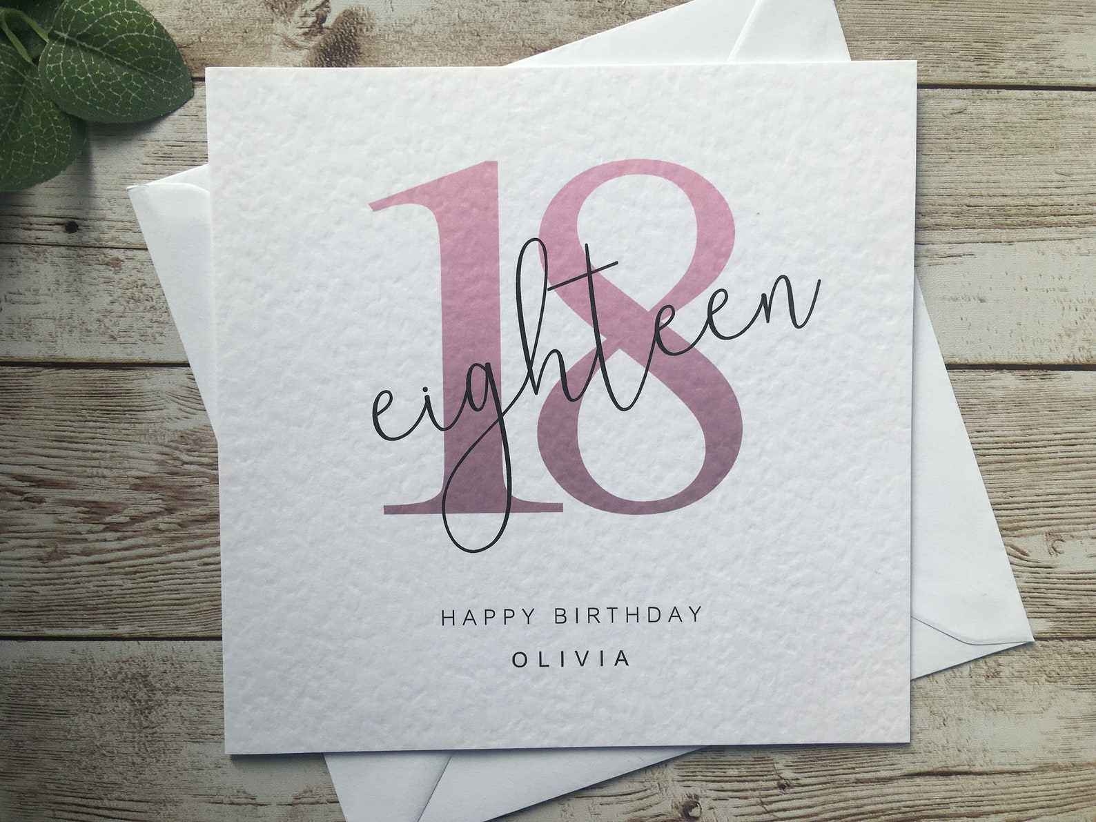 Personalised 18th Birthday Card Eighteen Card for her | Etsy
