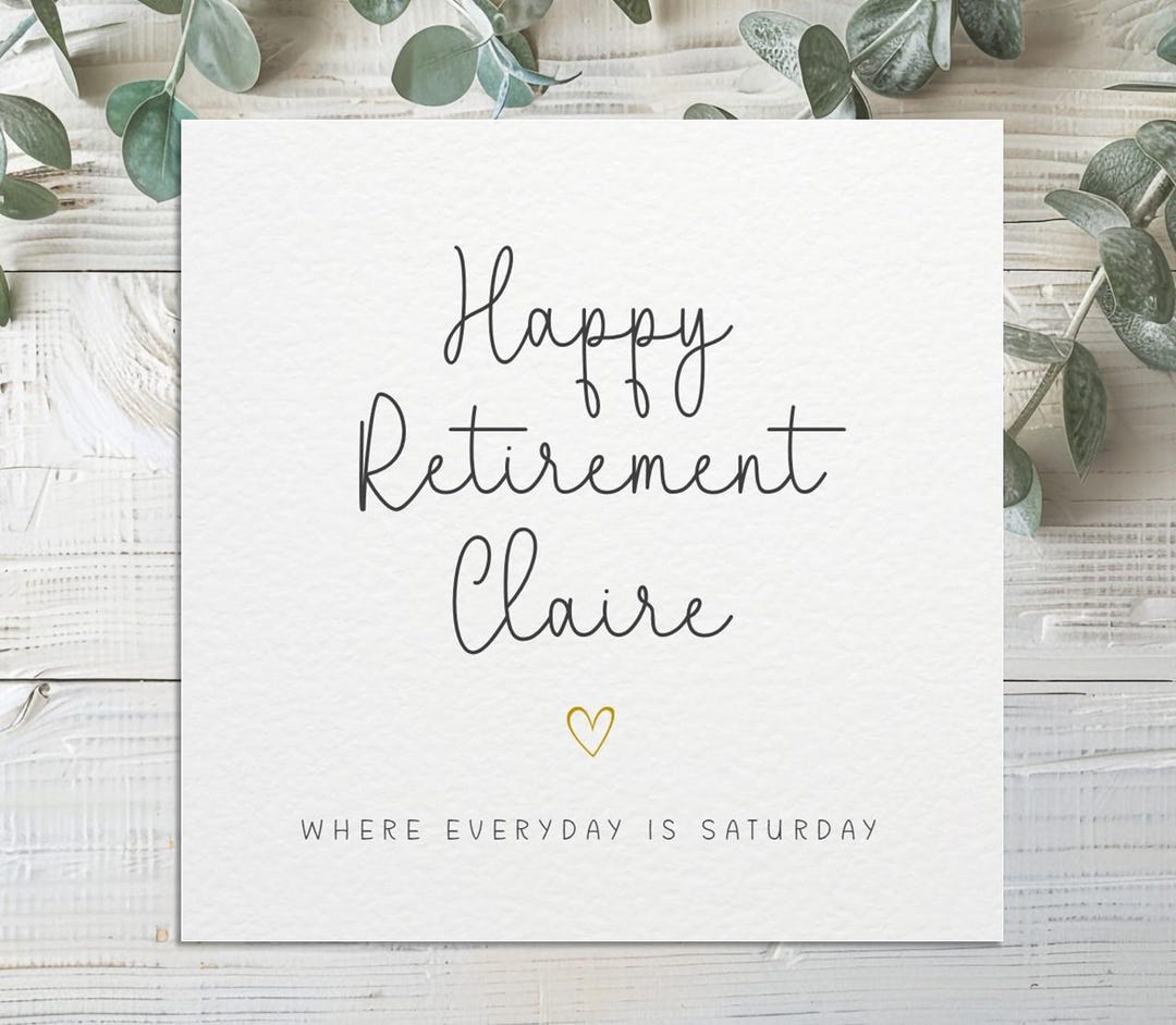 Personalised Retirement Card, Happy Retirement, Leaving, Retirement ...
