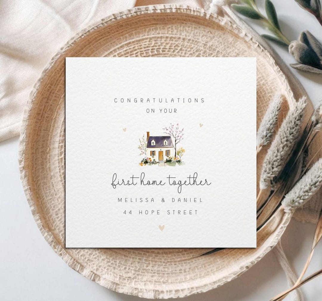 Personalised New Home Card | Luxury | for Friends I Couple | Family I ...