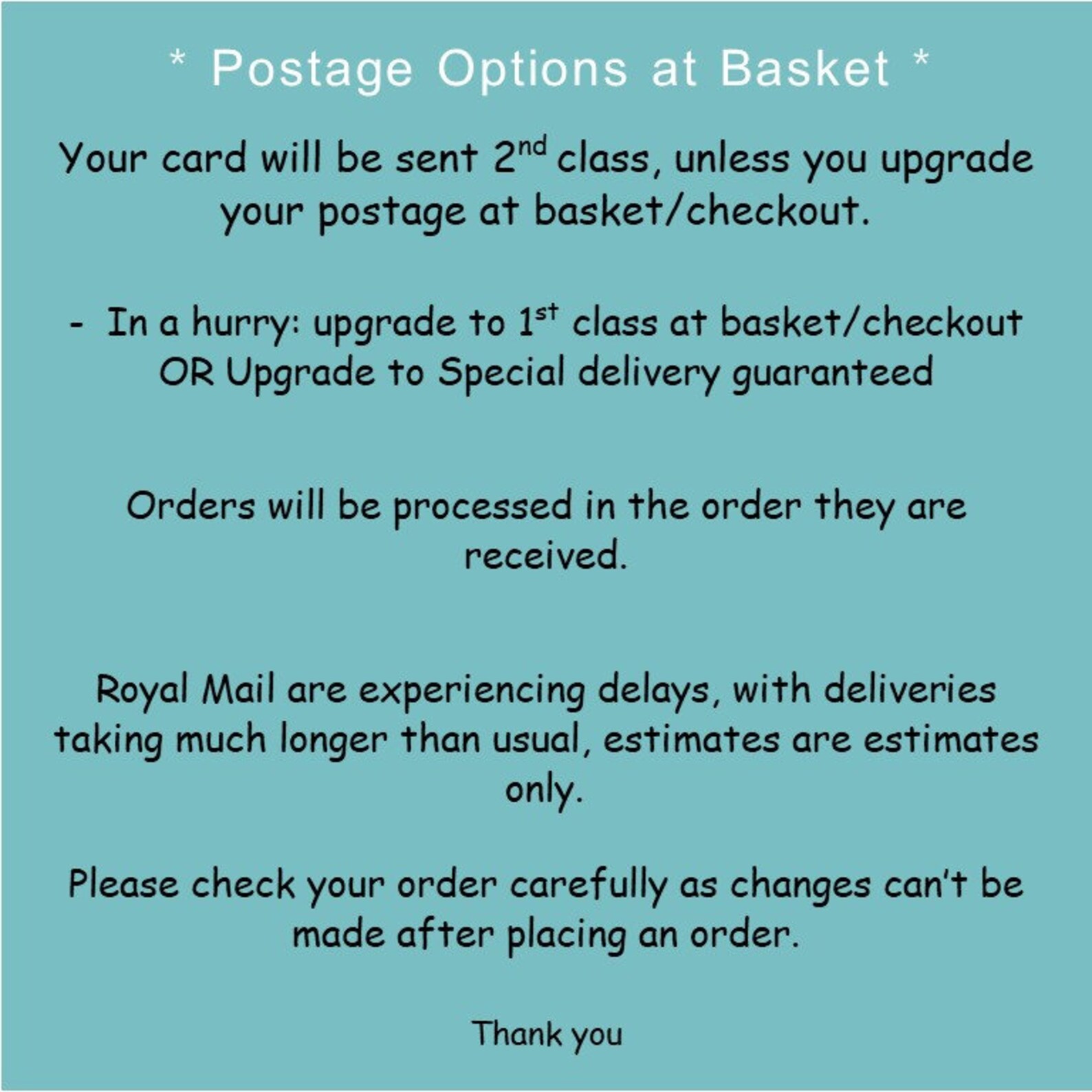 Personalised Thank You Card Simply Thanks Thank You Thanks | Etsy UK