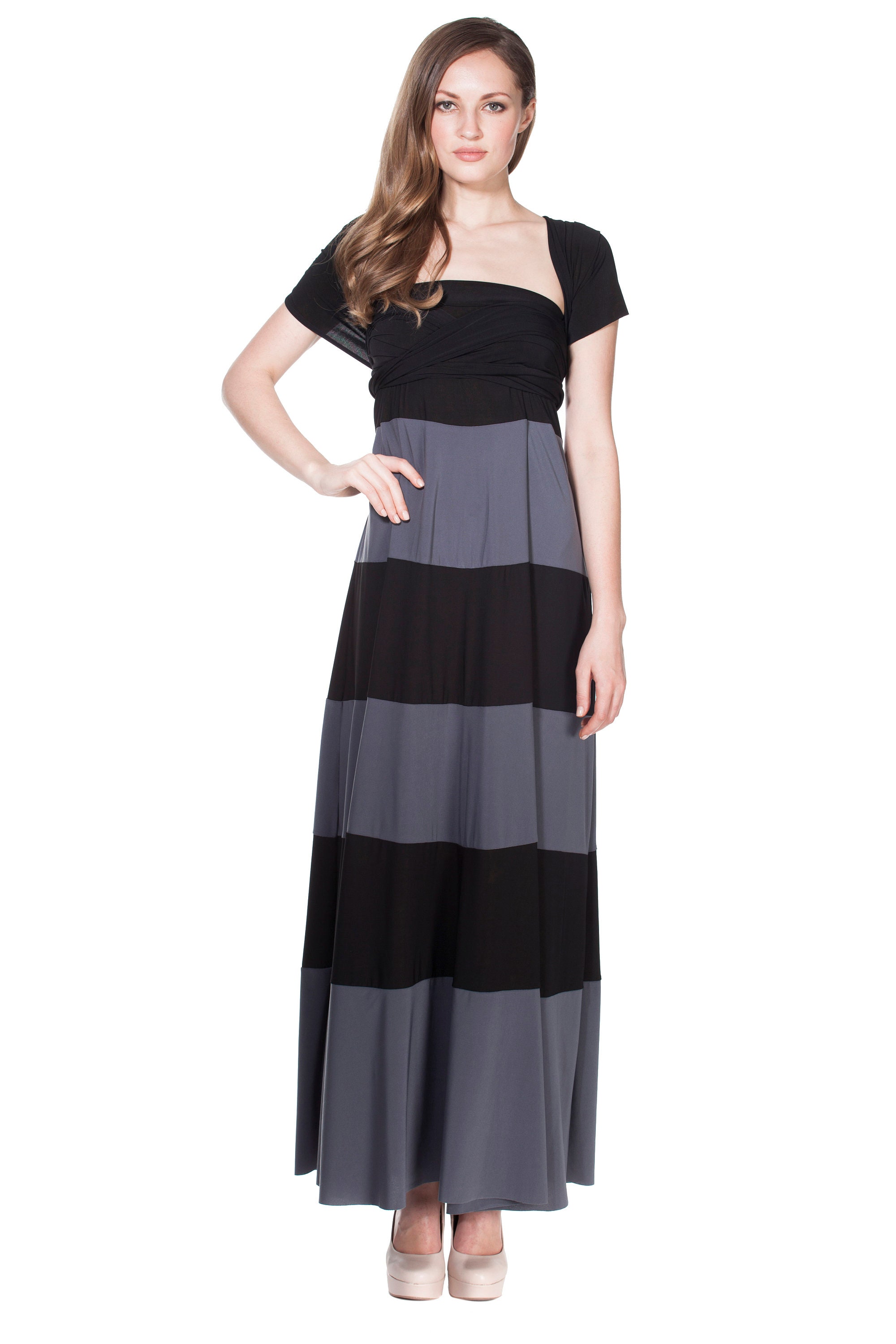 Printed Dress Infinity Long Maxi Dress Bridesmaid Dress Convertible ...