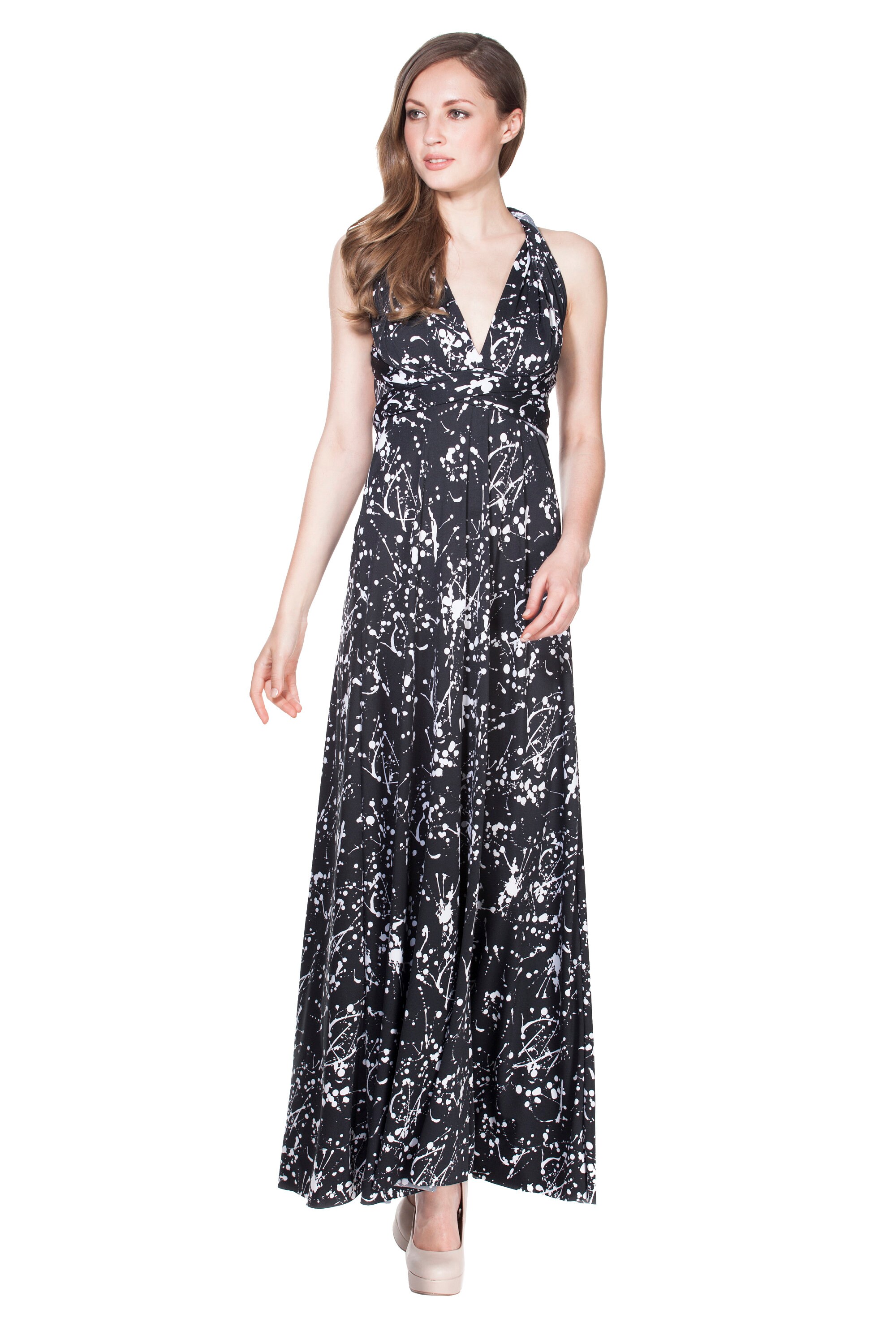 Printed Dress Infinity Long Maxi Dress Bridesmaid Dress Convertible ...