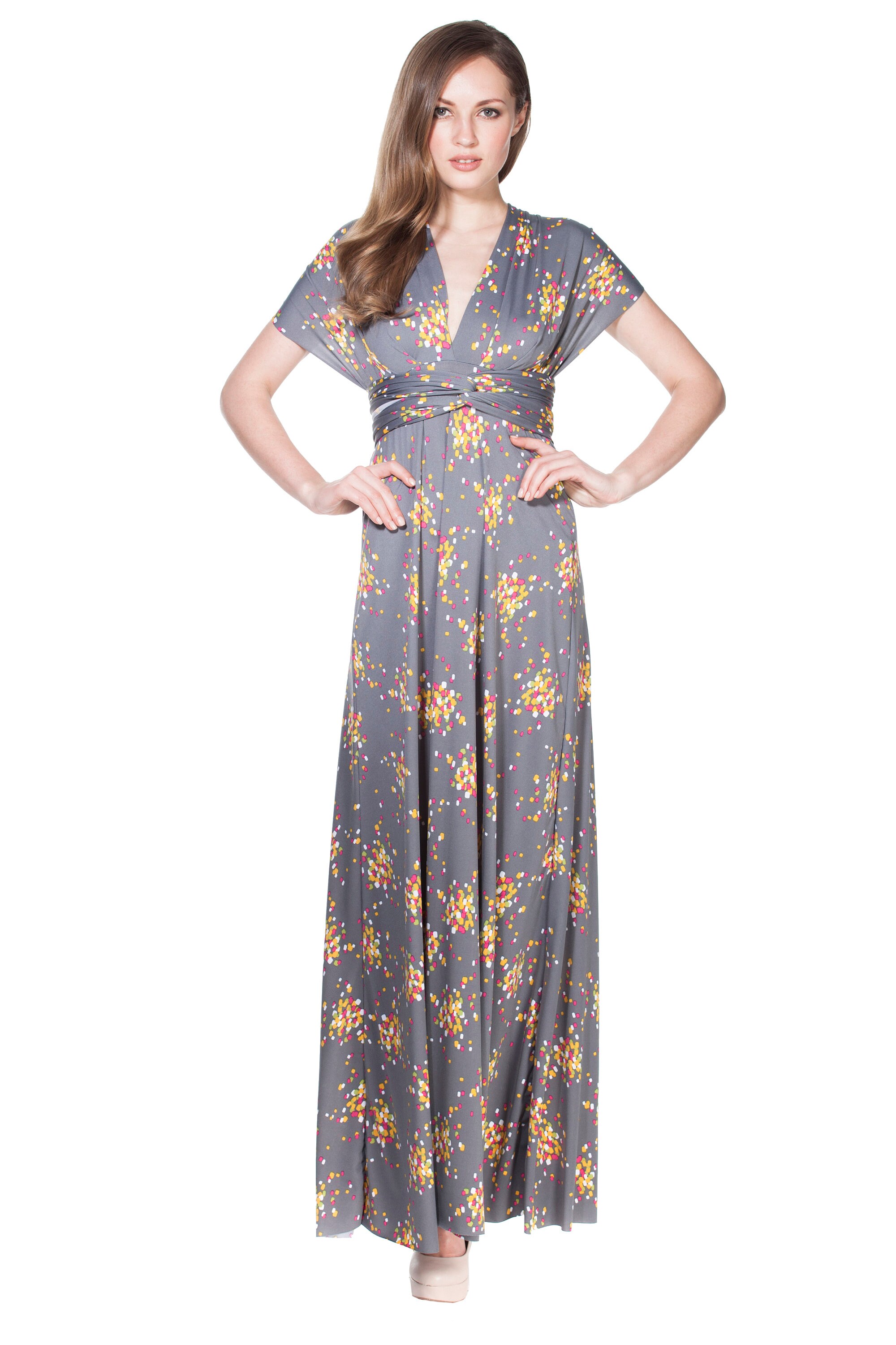 Printed Dress Infinity Long Maxi Dress Bridesmaid Dress Convertible ...