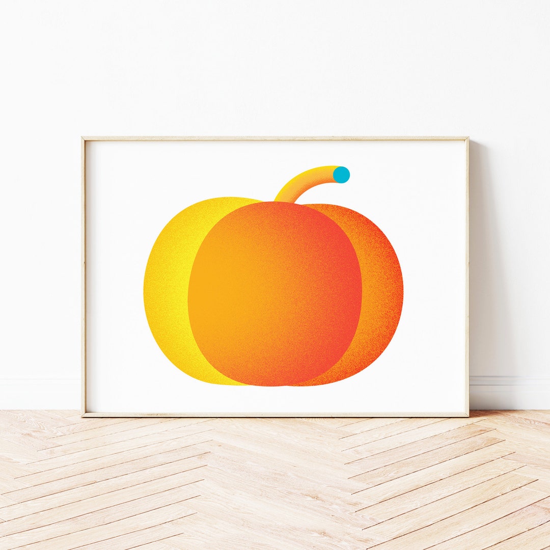 Orange Pumpkin Print, Vegetable Print, Plant Print, Veg Wall Art, Veg ...