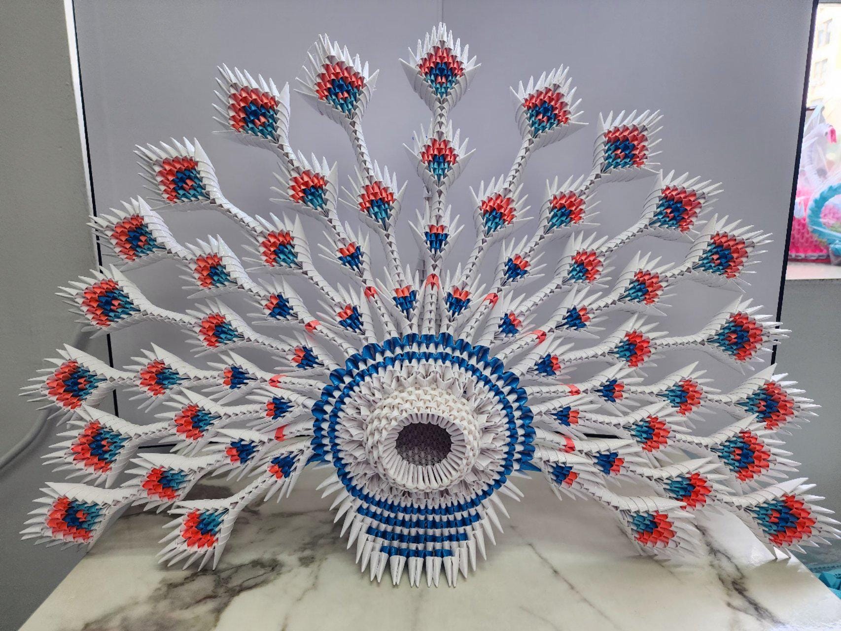 3D Origami Peacock - Etsy
