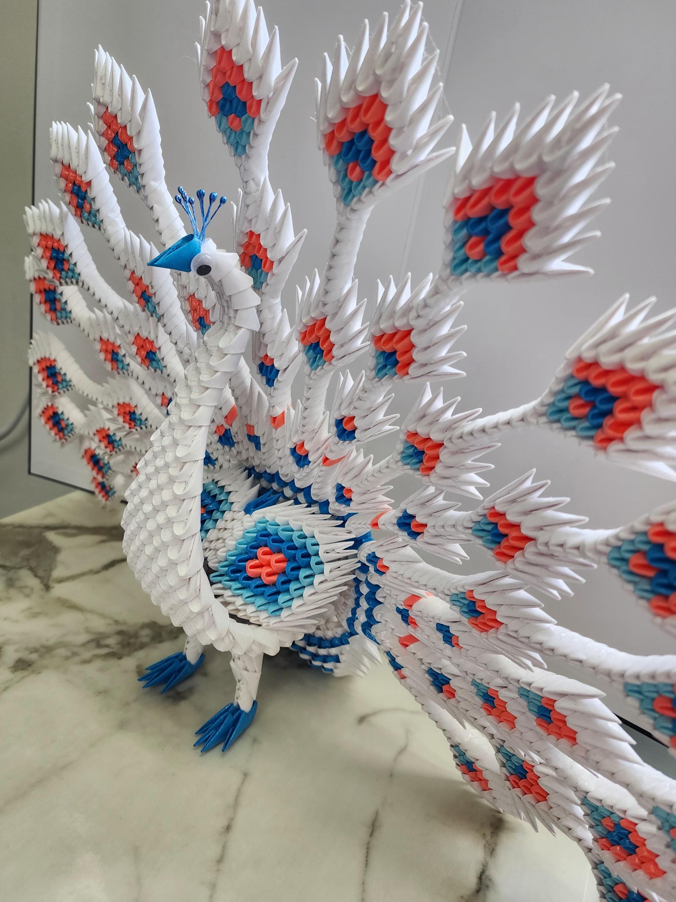 3D Origami Peacock - Etsy