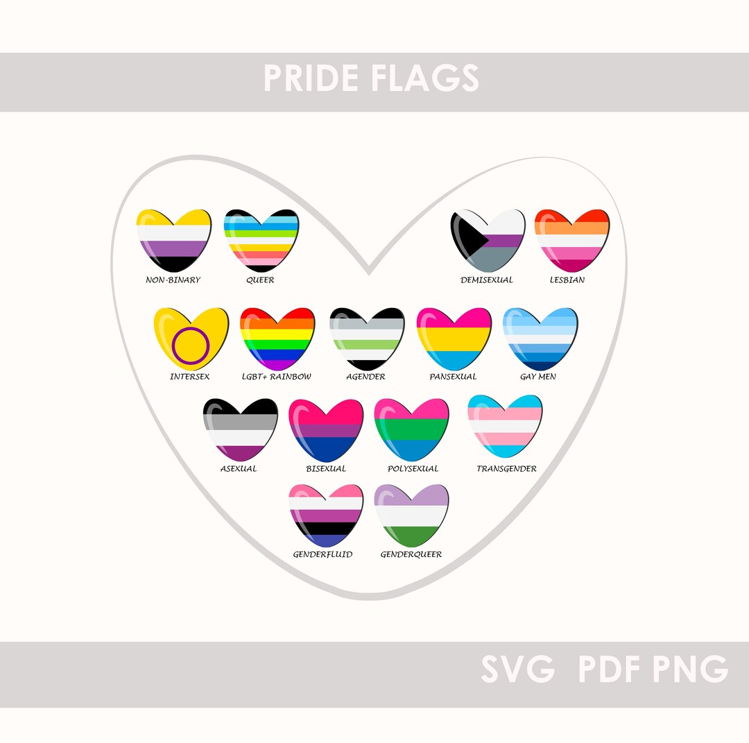 LGBT Pride Flags Guide to LGBT - Lesbian Print Gay Non Binary ...
