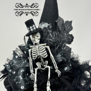 Fancy Witch Hat Skeleton fascinator/headband/headpiece/halloween ...