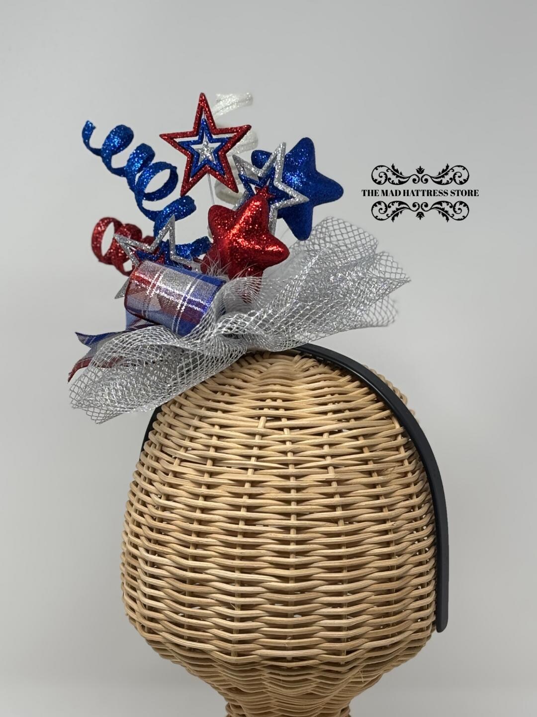 4th of July Headband, Americana Fascinator, Independence Day Headband ...