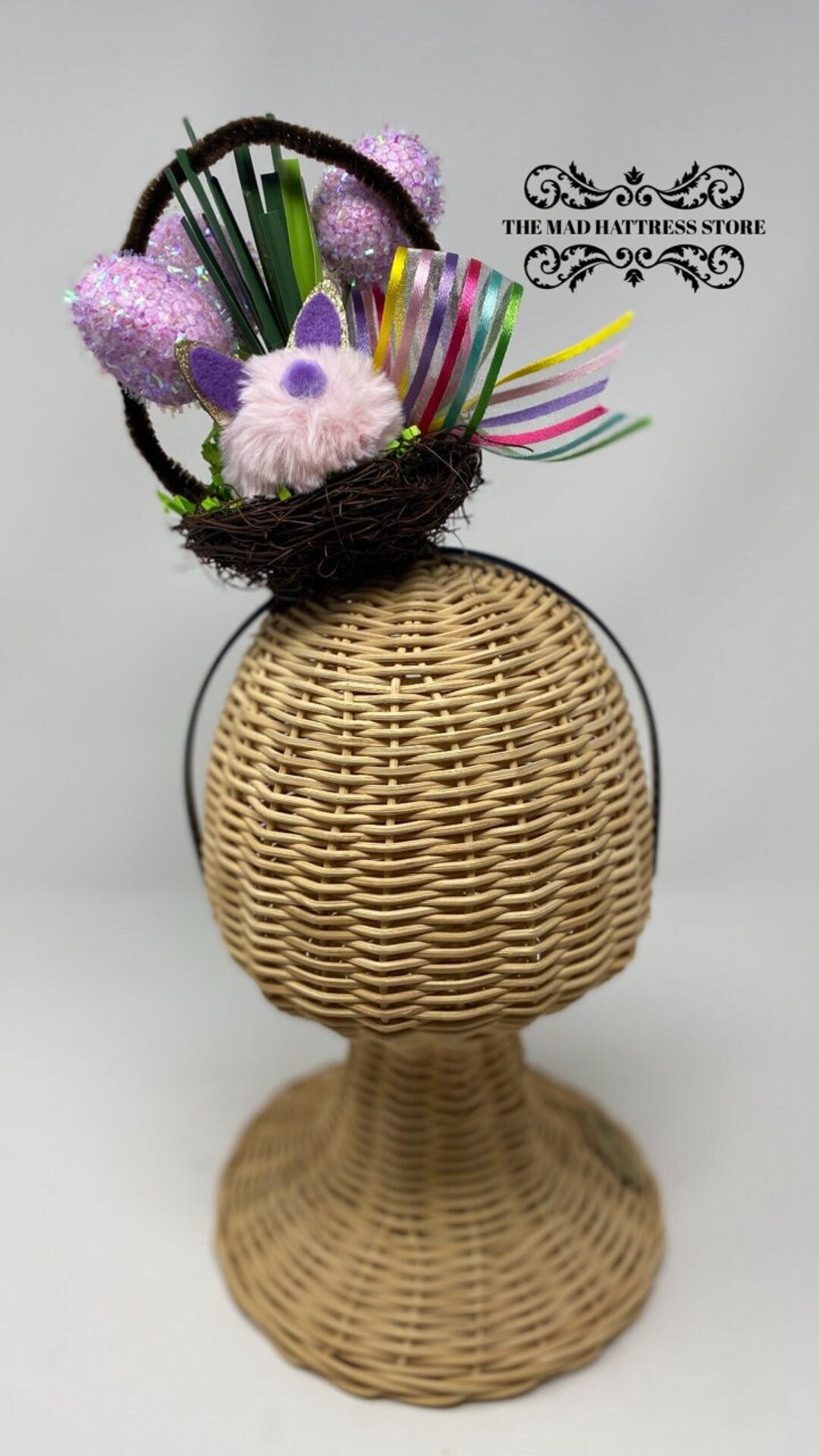 Easter Basket Headband, Easter Egg Fascinator, Lavender Easter Egg ...