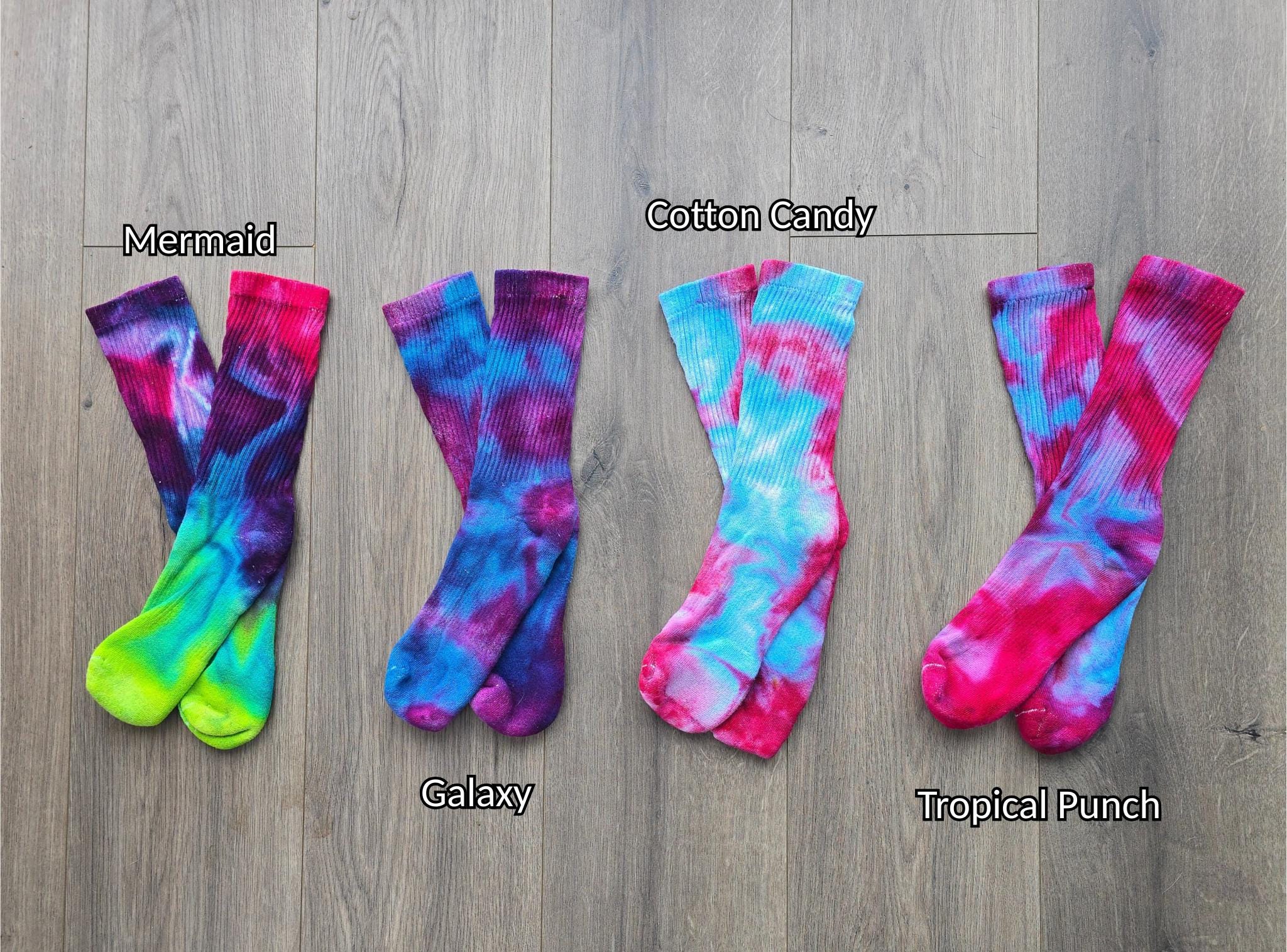 NEW COLORS Unisex Tie Dye Socks Adult Ice Dyed Socks - Rainbow - Earthy ...