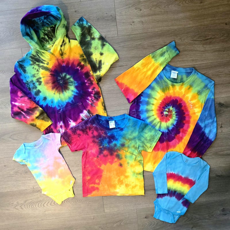 Rainbow Tye Dye Shirts - Etsy