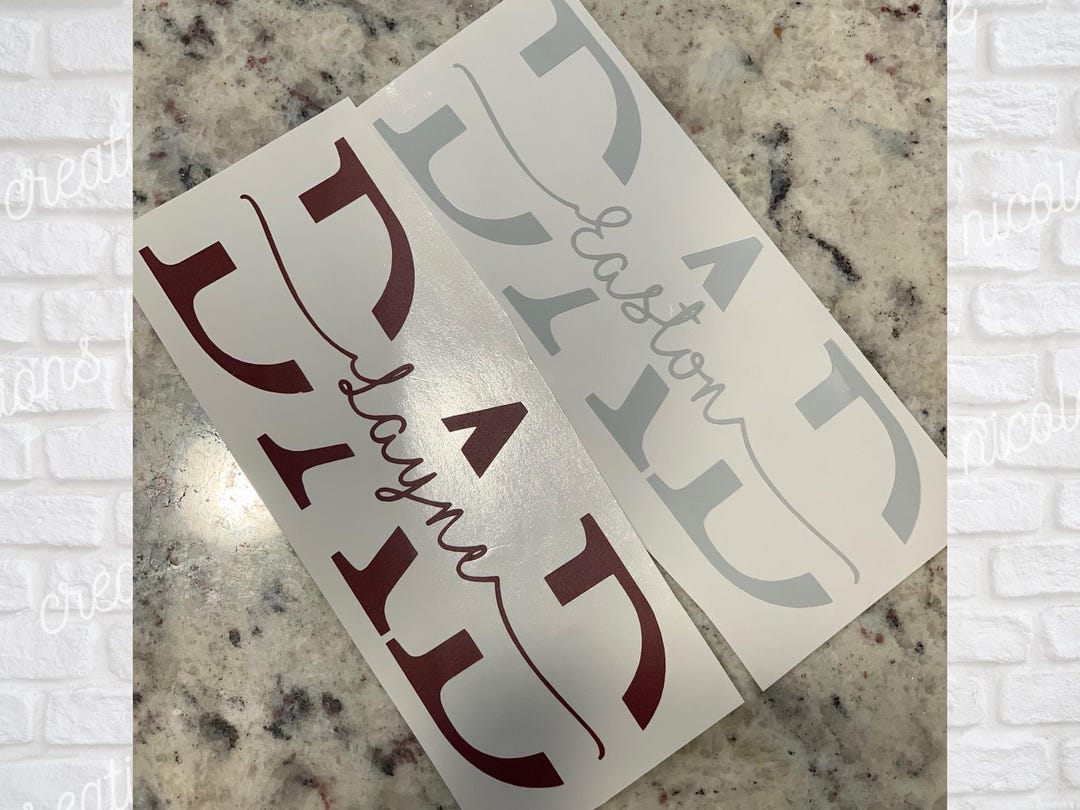 Dad Decal With Kids Names Daddy Decal Sticker Papa Pops Sticker Kids ...