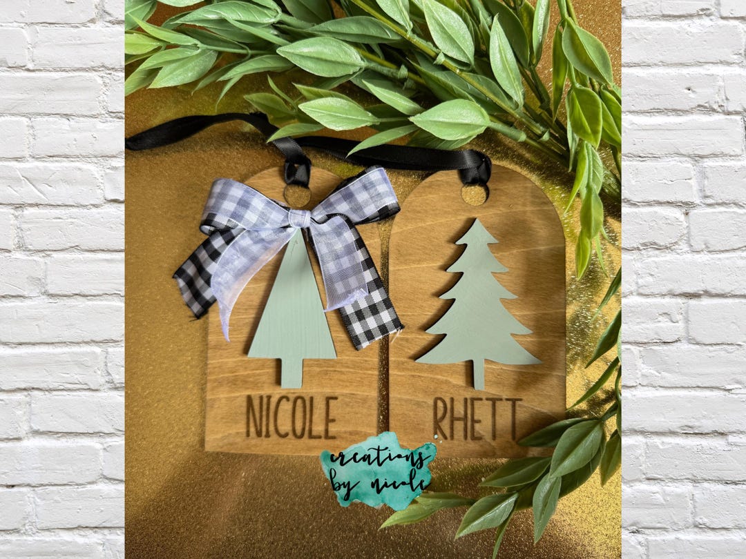 Custom Stocking Tag Wooden Christmas Tags Rustic Holiday Decor ...
