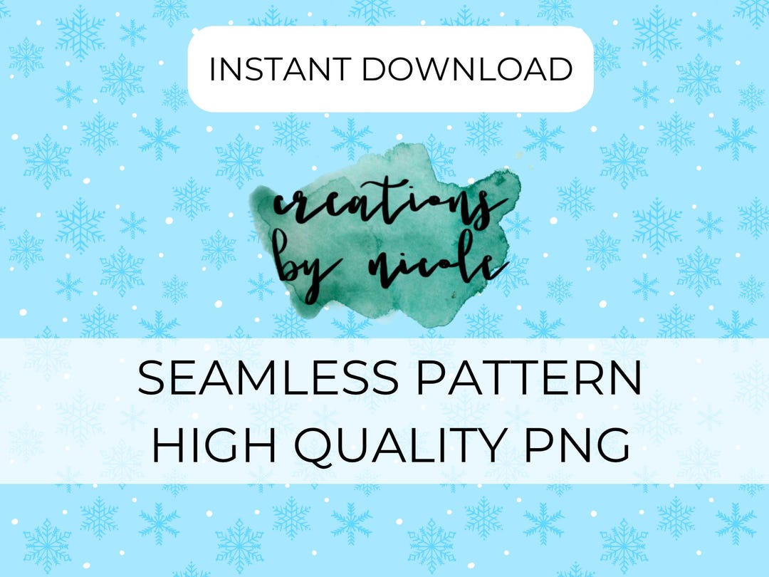 Blue Snowflake Snow Pattern Seamless PNG File Tumbler Wrap Fabric ...