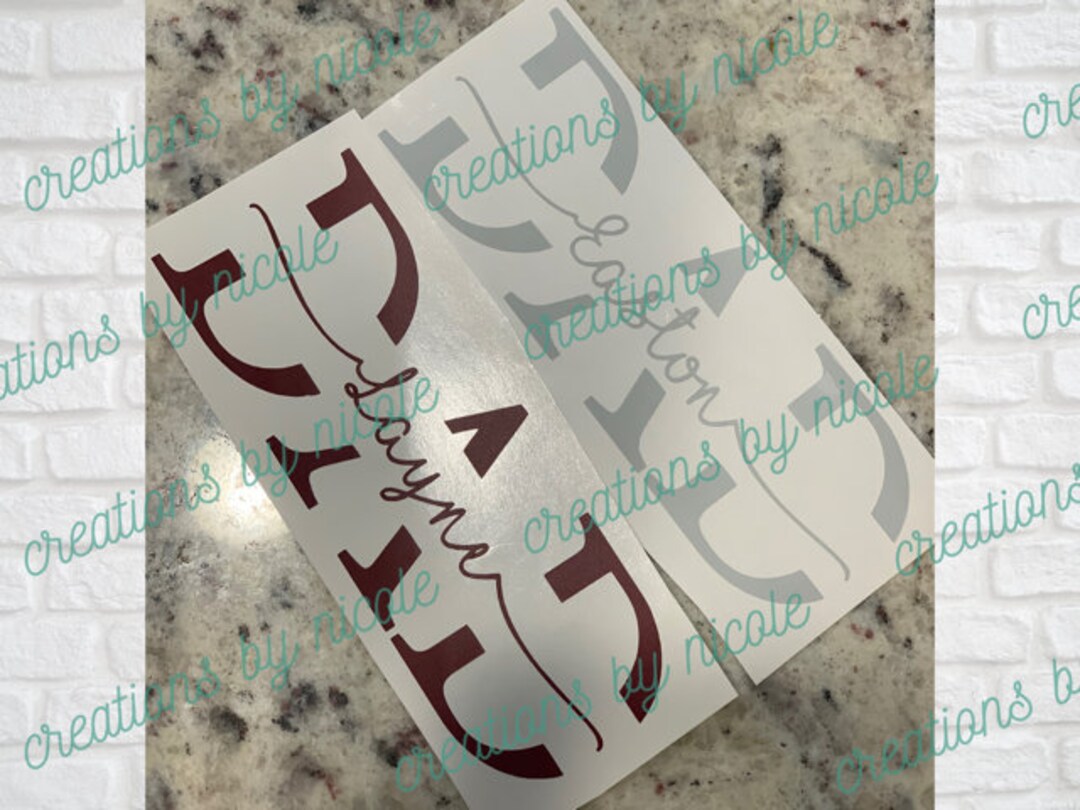 Dad Decal With Kids Names Daddy Decal Sticker Papa Pops Sticker Kids ...